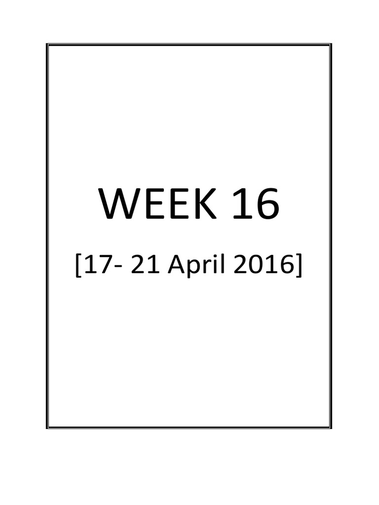 LEsson Plan For 16th Week English | PDF | Teaching Method | Teachers