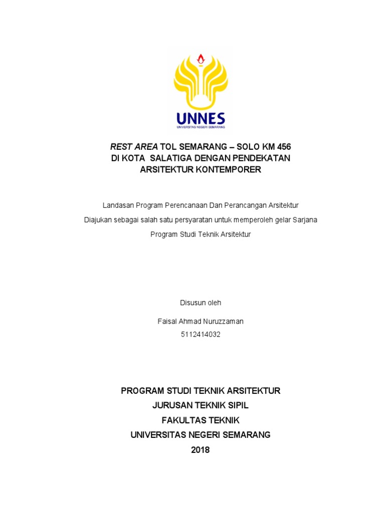 Masterplan Rest Area Tol | PDF
