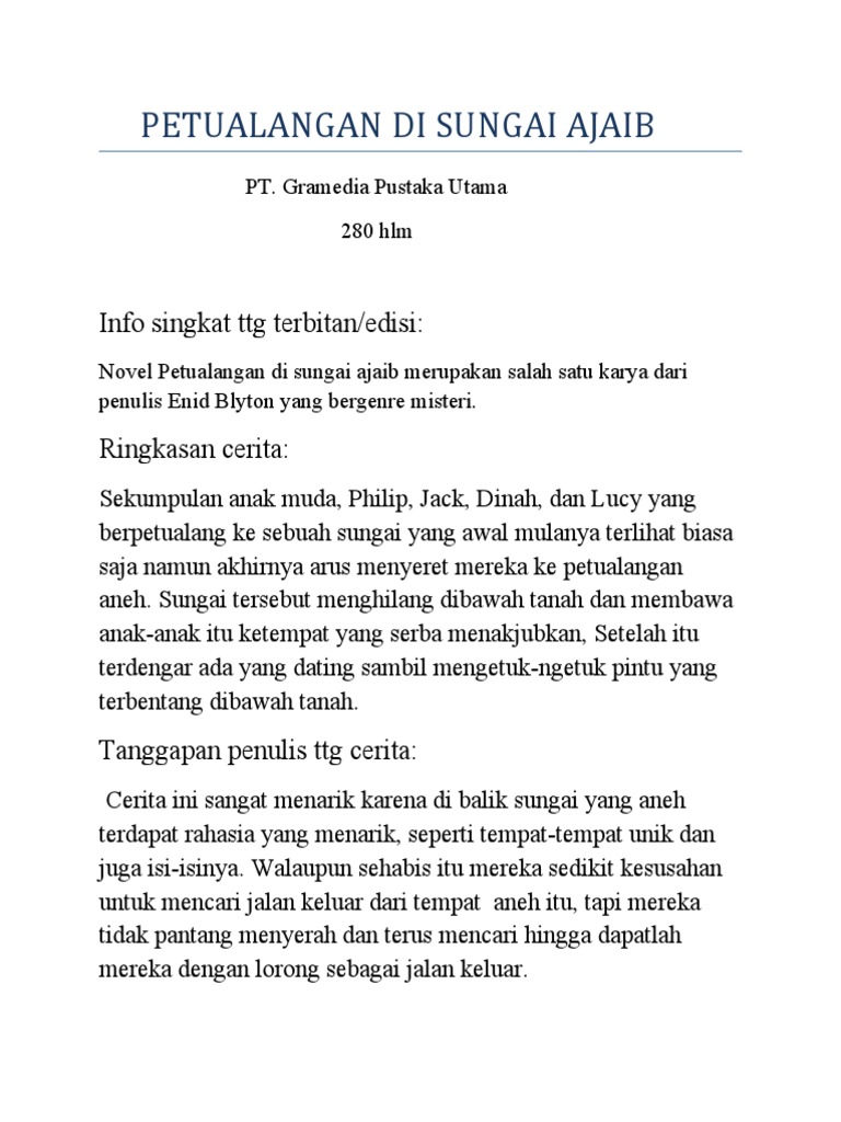 Petualangan Di Sungai Ajaib - Bahasa Ind | PDF Petualangan Di Sungai Ajaib - Bahasa Ind | PDF