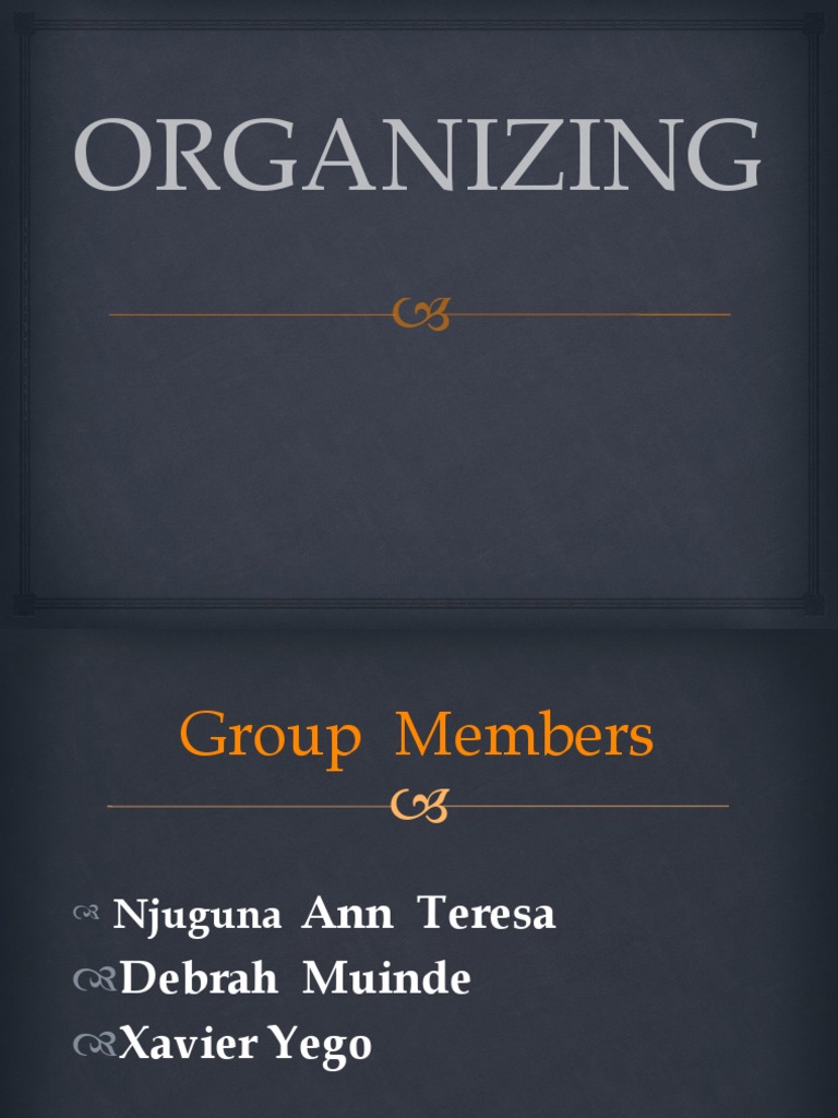 Principles and Importance of Organizing | PDF