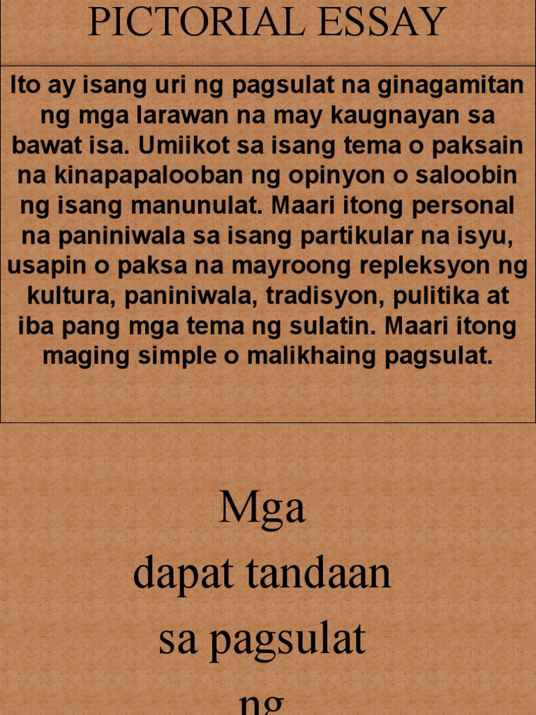 PICTORIAL ESSAY Reporting PowerPoint | PDF