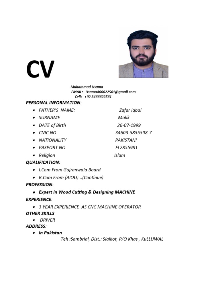 Malik Usama (CV) | PDF