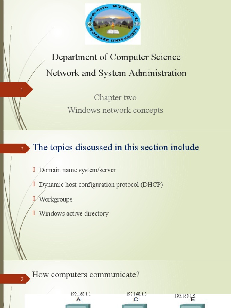 chapter two ppt | PDF | Domain Name System | Active Directory