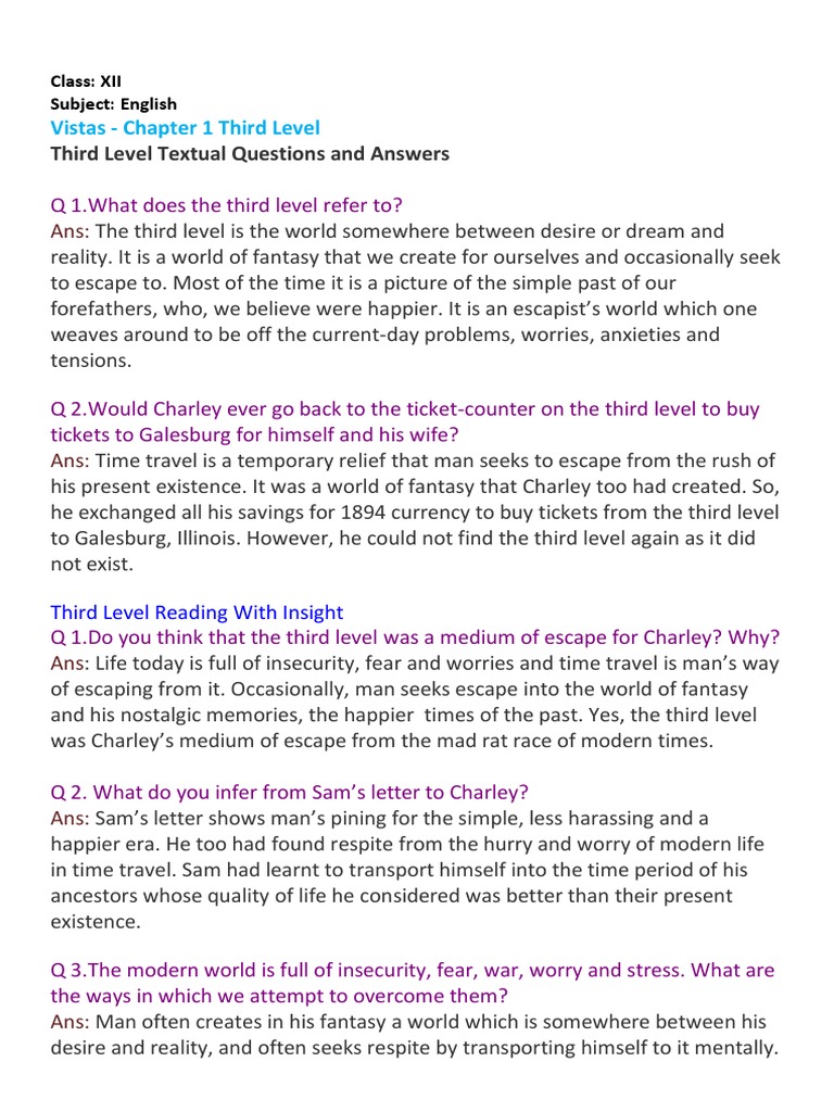 CL XII Eng Vistas The Third Level | PDF