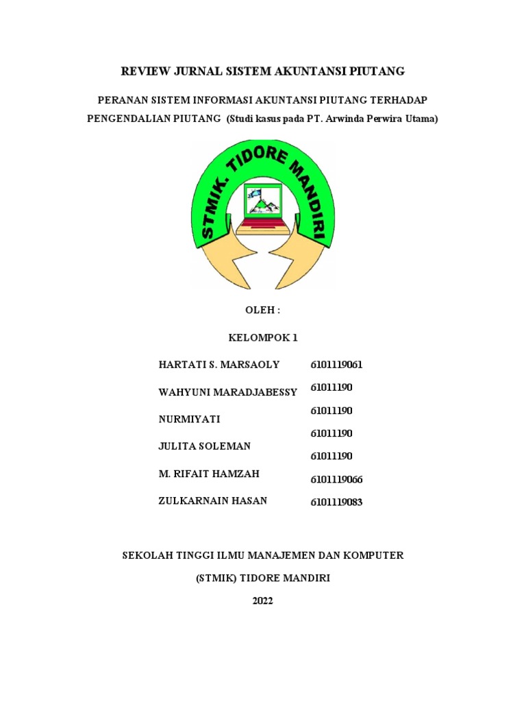 Sistem Akuntansi Piutang di PT Doho Nauli | PDF | Bisnis | Pengelolaan ...
