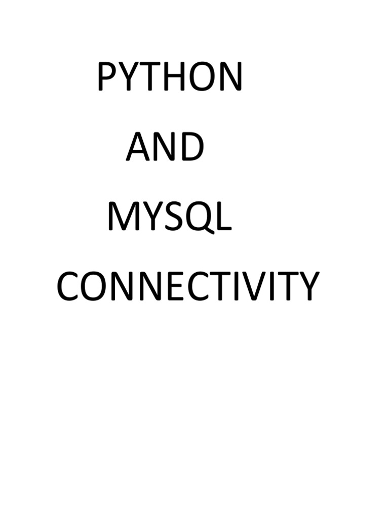 Pysql | PDF