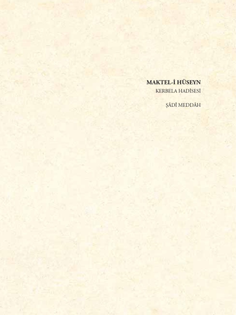 Maktel-İ Hüseyi̇n | PDF