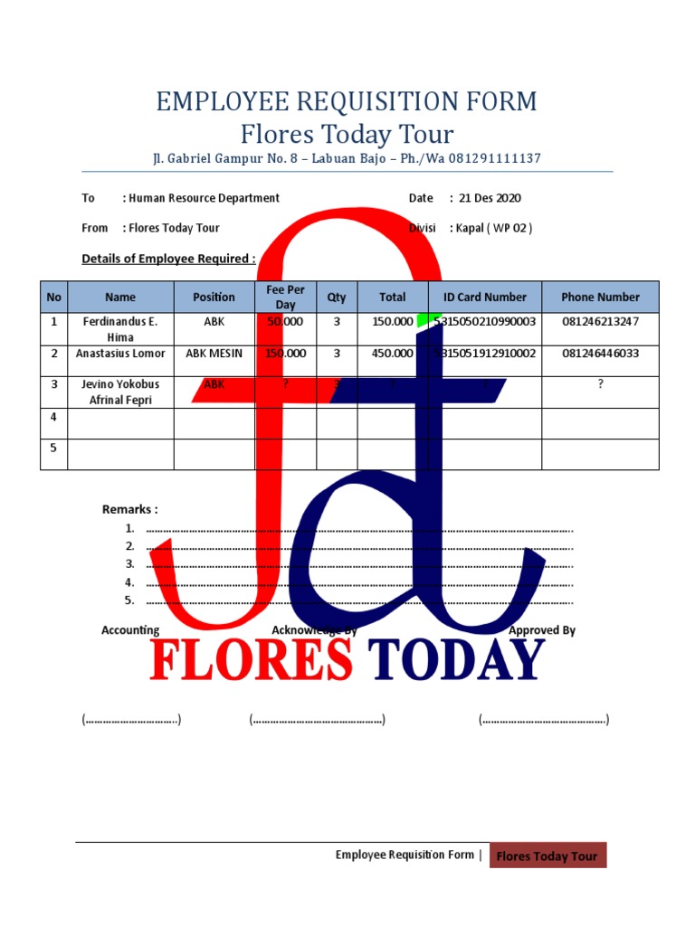 Form Pengajuan DW | PDF