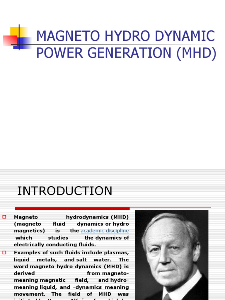 Magneto Hydro Dynamic Power Generation MHD 11 | PDF | Magnetohydrodynamics | Gases