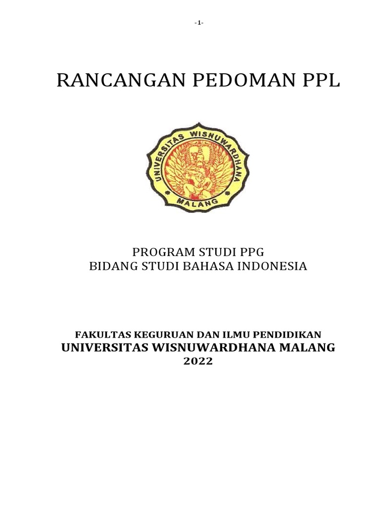 5 - Rancangan Pedoman PPL | PDF
