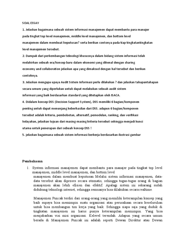 Soal Essay | PDF
