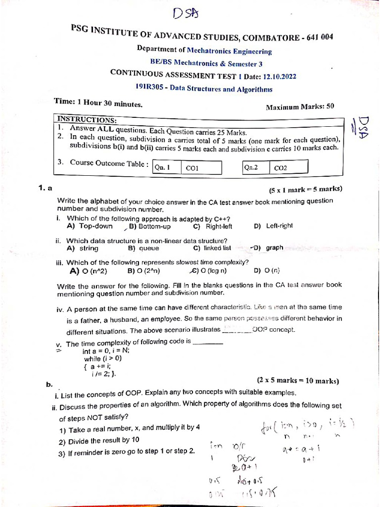Dsa QN Paper | PDF
