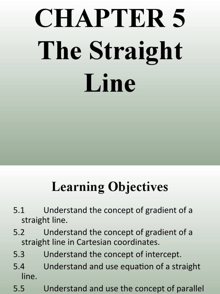 Understanding Straight Line Concepts | PDF | Slope | Line (Geometry)