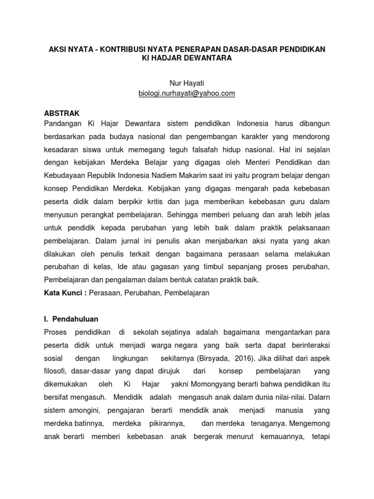 Jurnal Aksi Nyata | PDF | Kesehatan Holistik