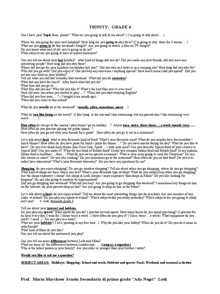 An Interview Guide for Discussing Daily Life, Activities, and ...