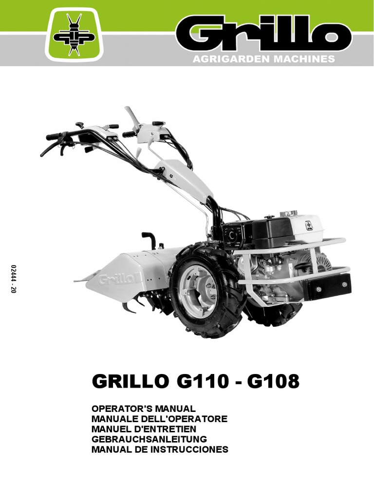 G108-G110 Operator's Manual - 2020 | PDF | Mechanical Engineering ...