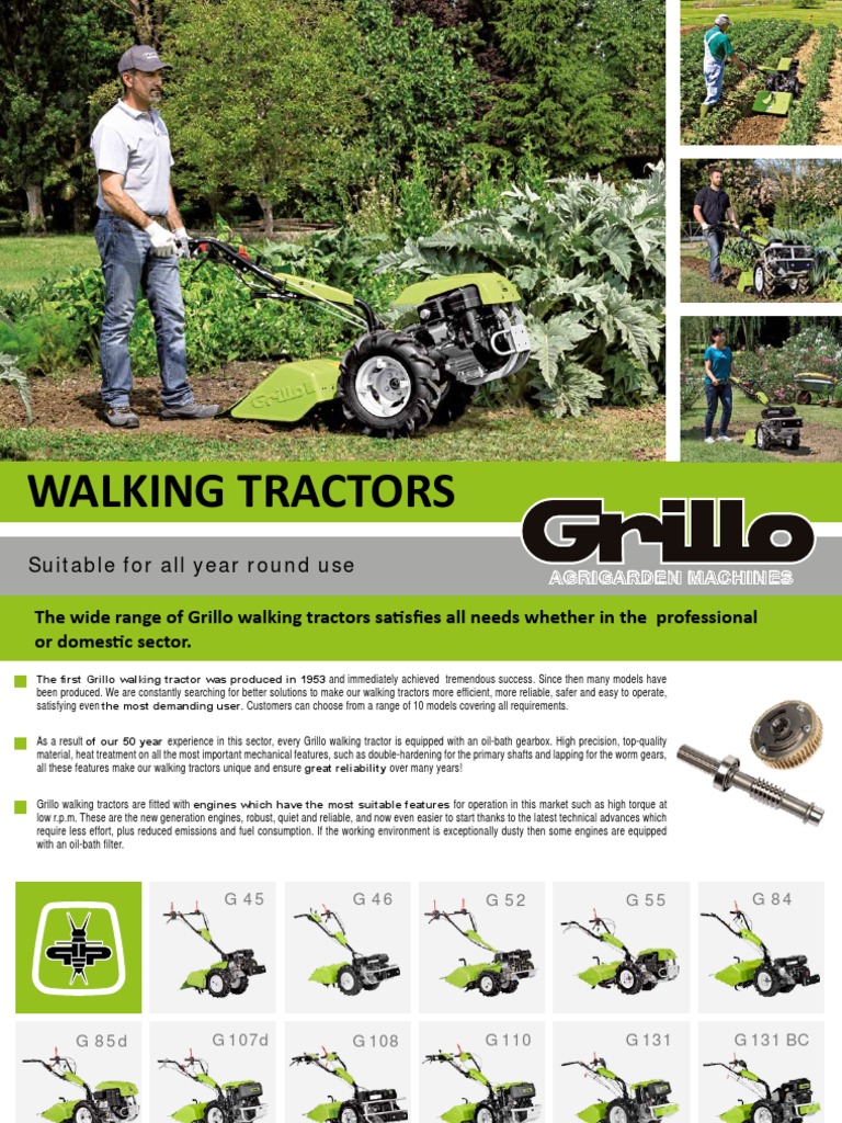 Grillo Walking Tractors | PDF | Tractor | Clutch