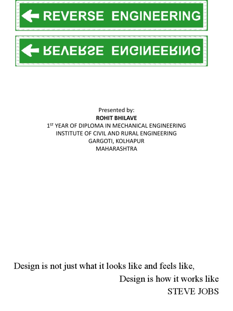 Reverse Engineering | PDF | Systems Engineering | Computer Science