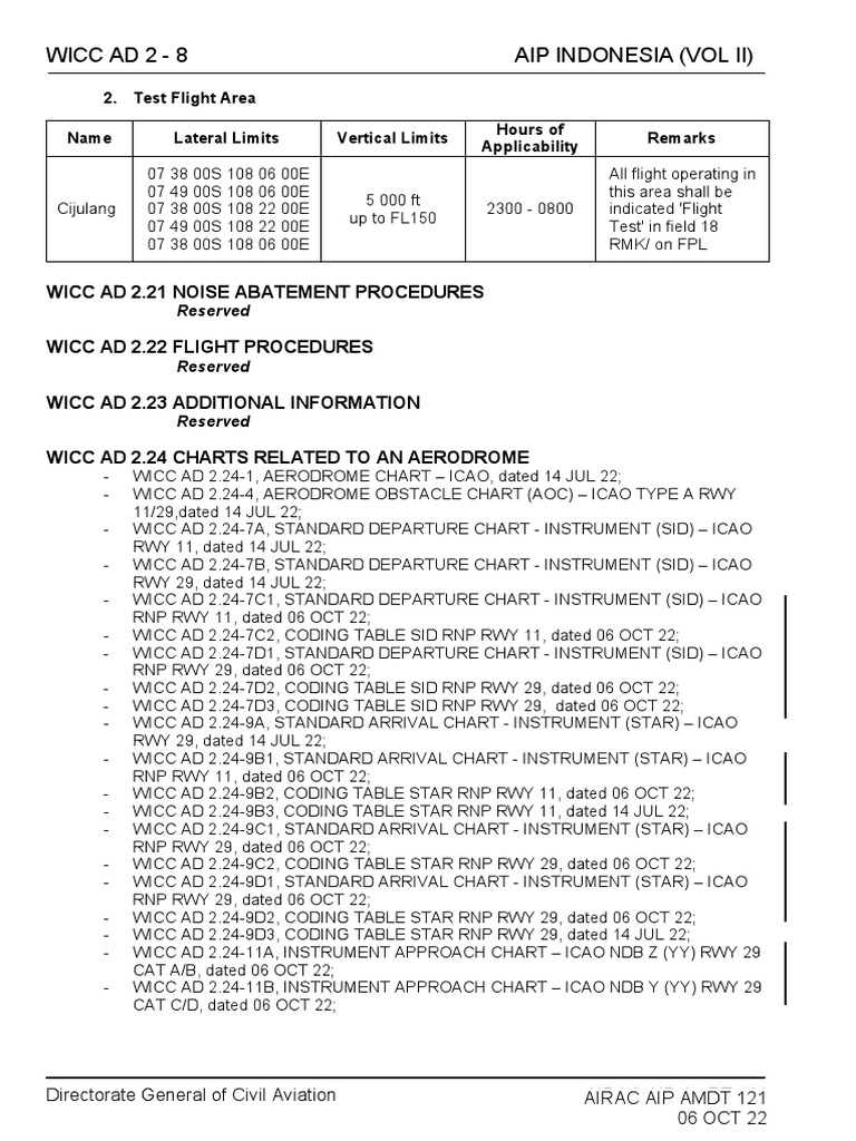 Wicc Amdt 121 | PDF | Transport Buildings And Structures | Aerospace ...