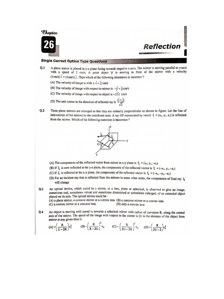 Geometrical-Optics (Reflection Refraction) | PDF