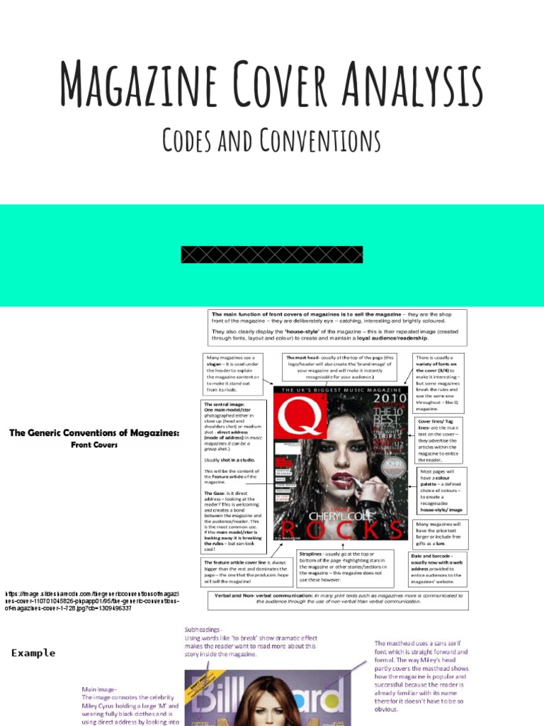 Magazine Cover Analysis - For IB L&L P1 | PDF | Business