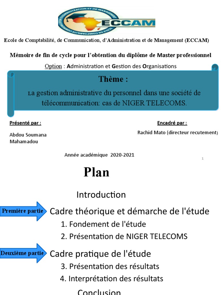 Soutenance de Mémoire Copie | PDF | Gestion des ressources humaines ...