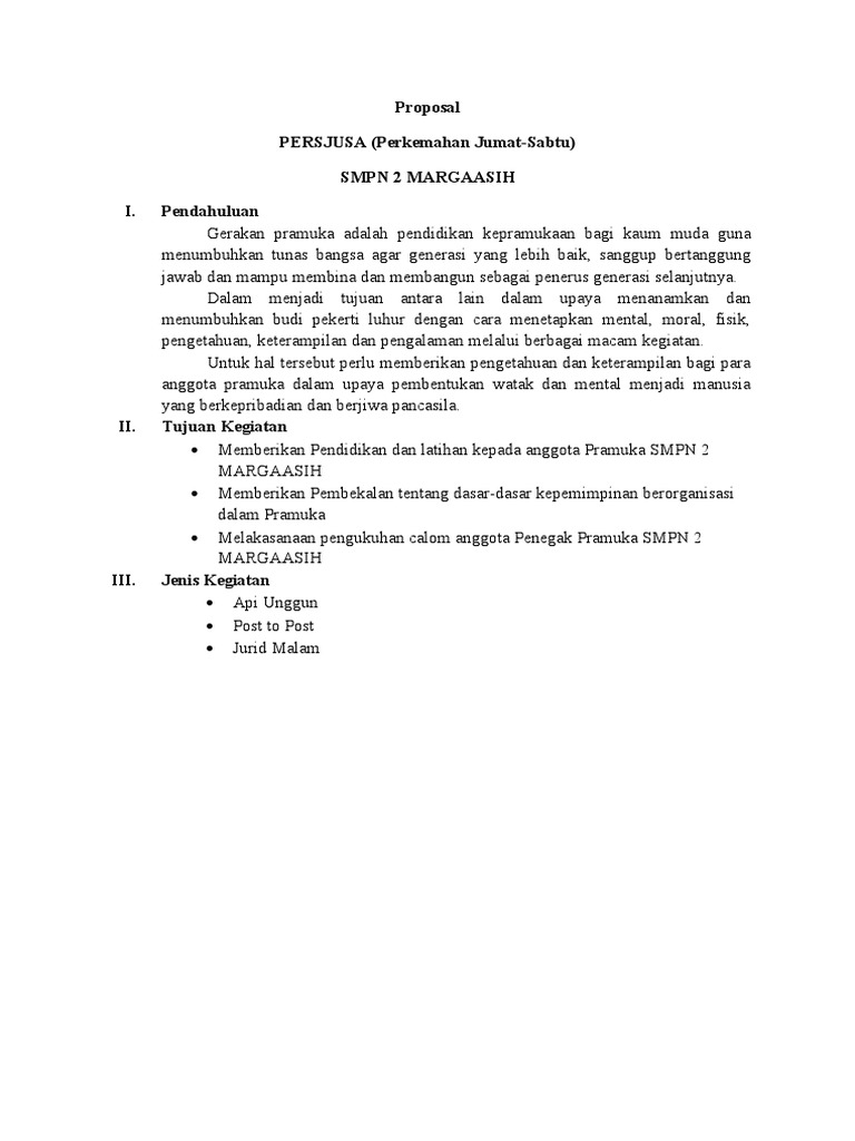 Proposal SMP Pramuka | PDF