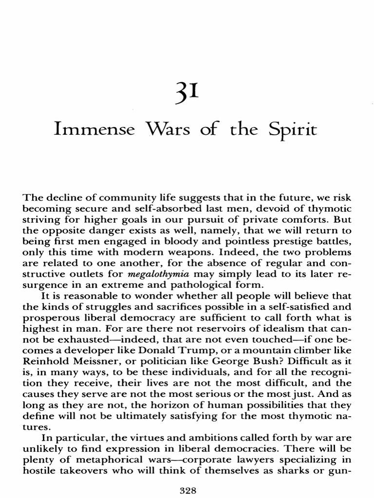 The End of History and The Last Man Francis Fukuyama 1992 356 361 | PDF ...