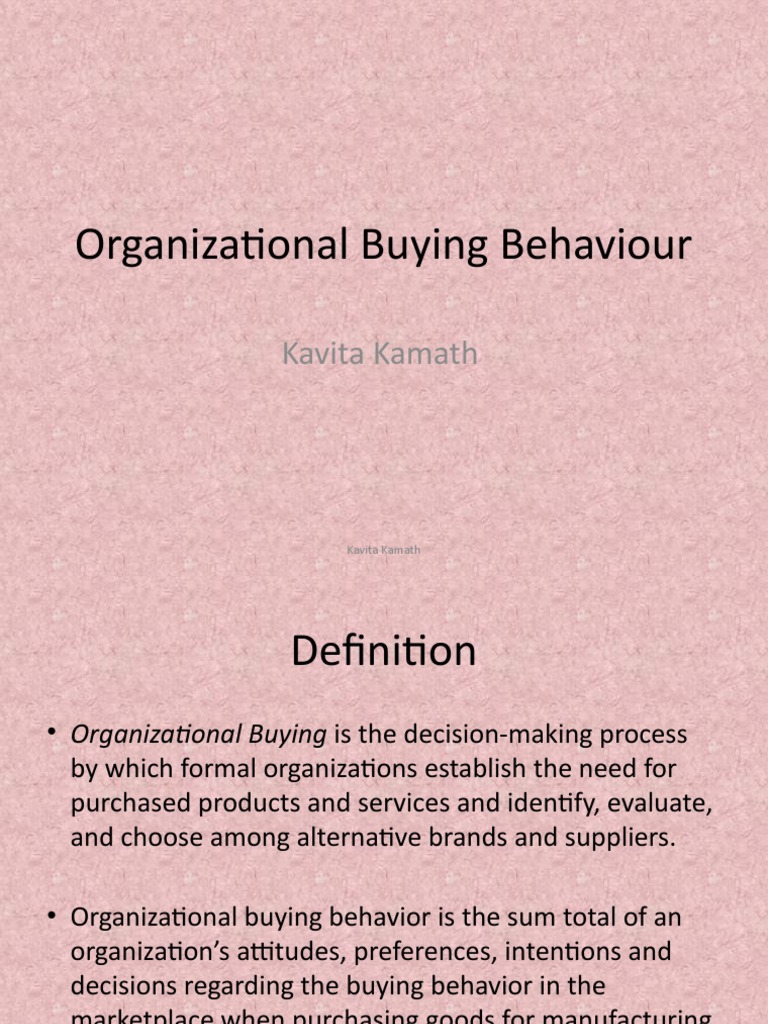 Consumer Behaviour Unit 5 Pdf Behavior Procurement