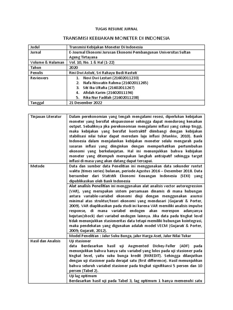 Tugas Resume Jurnal | PDF