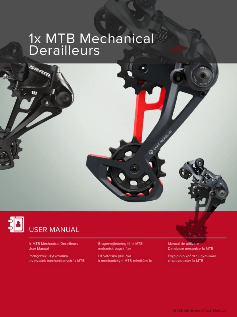 1x MTB Mechanical Derailleurs User Manual Eeu | PDF