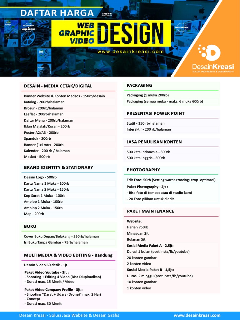 Layanan Desain & Media Kreatif | PDF