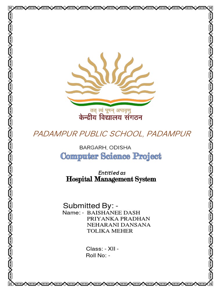 Cs Project Hospital Management 2022 PDF | PDF | Software | User (Computing)