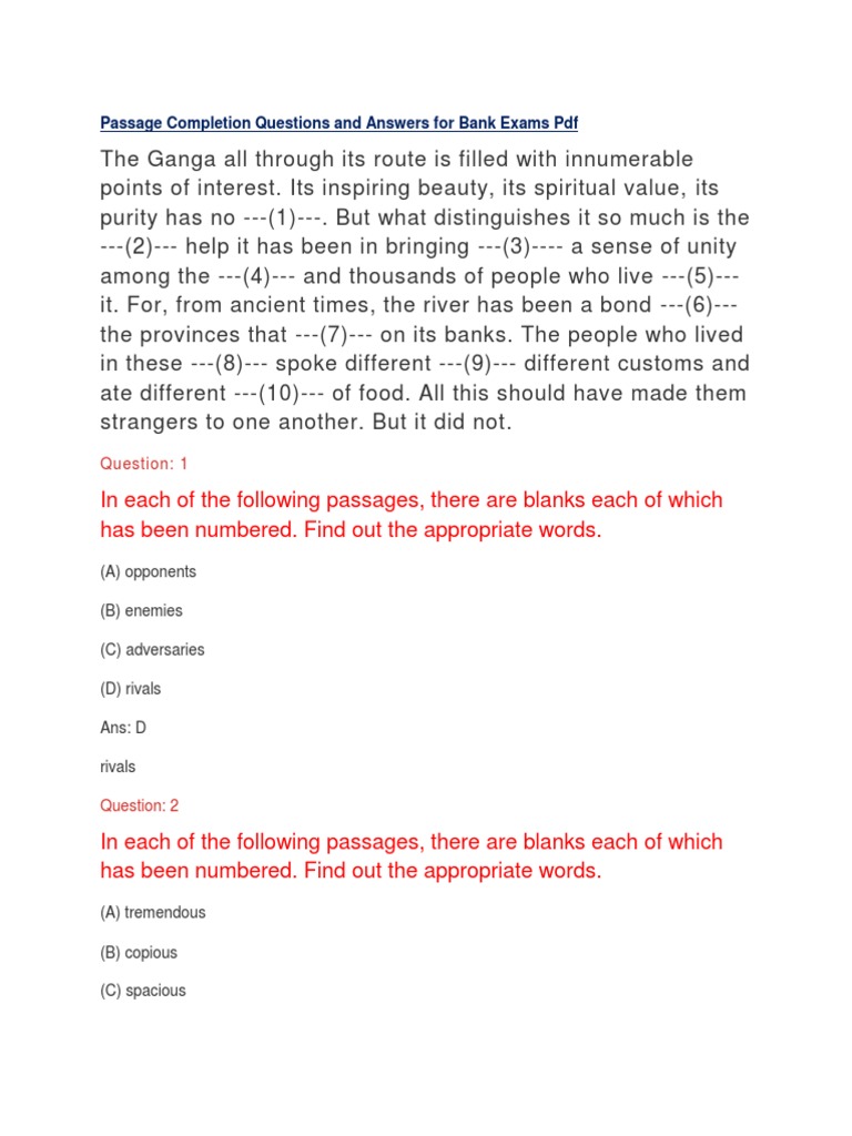 Bank Exam Passage Practice | PDF | Social Science