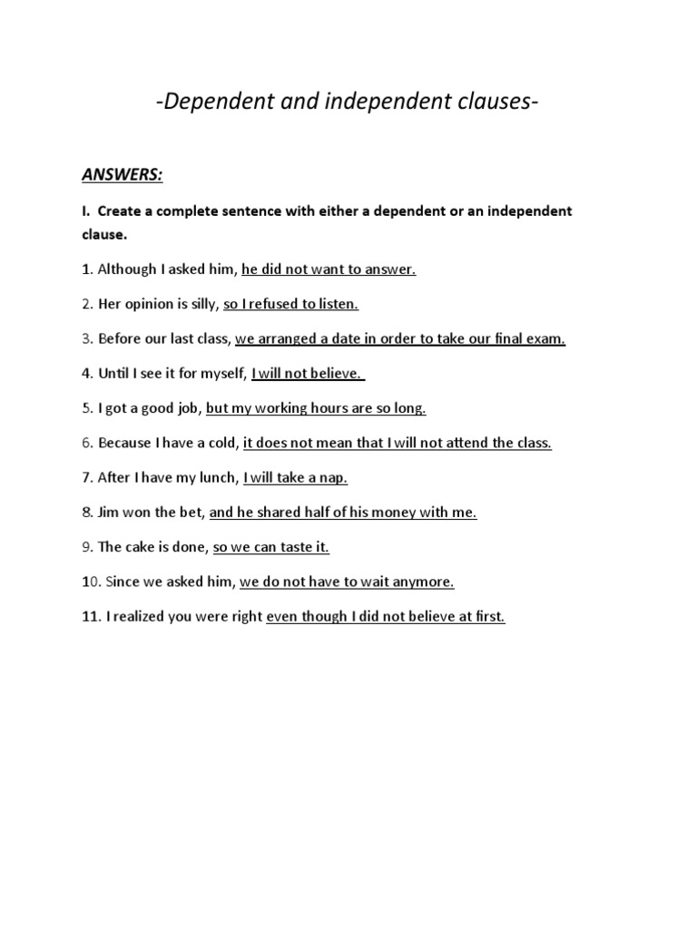 Homework 2 - Clauses (Zehra Veysel) | PDF | Language Arts & Discipline