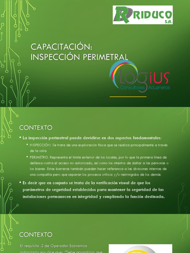 CAPACITACIÓN LOGIUS - Inspección Perimetral | PDF