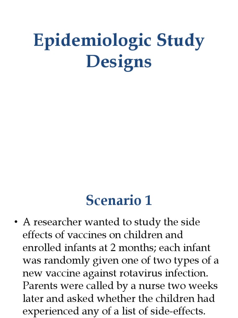Epidemiologic Study Designs-1 | PDF | Cohort Study | Epidemiology