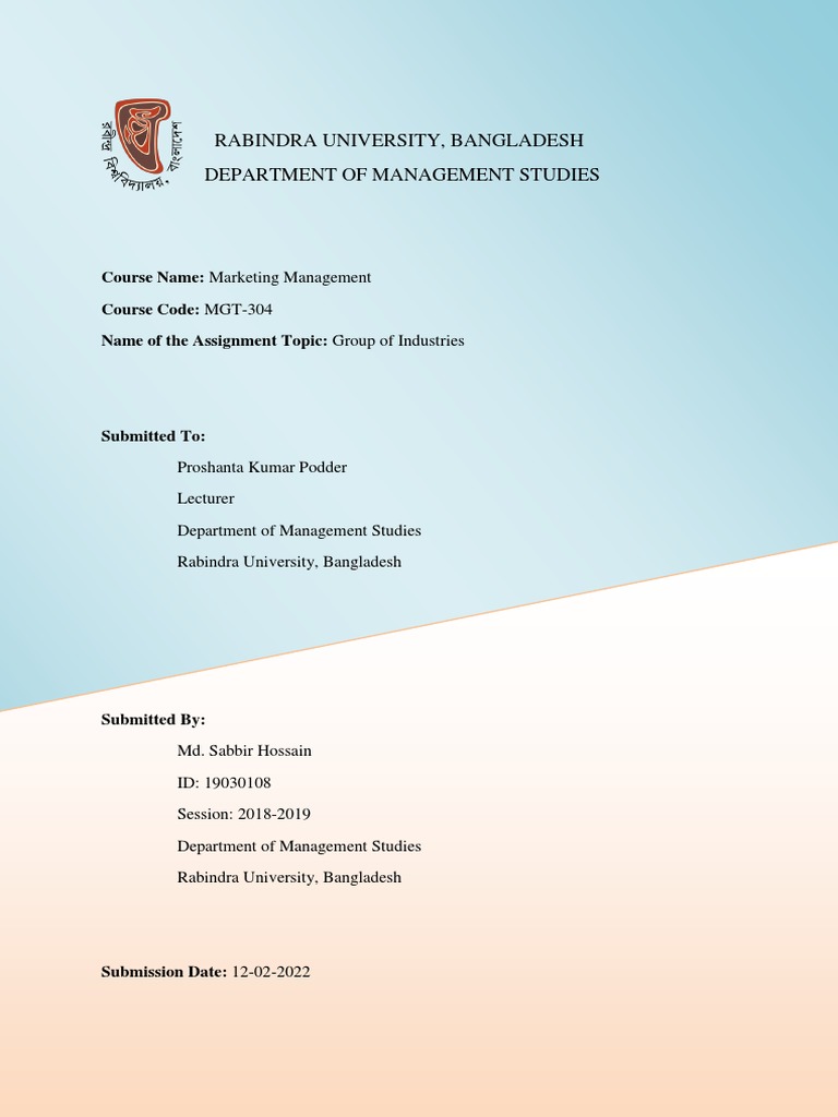 Assignment On Group of Industries | Download Free PDF | Economies ...