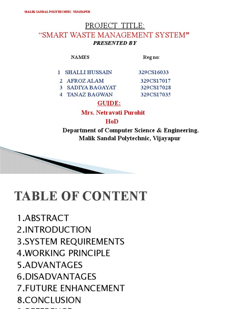 Smart Waste Management System | PDF | Arduino | Computer Architecture