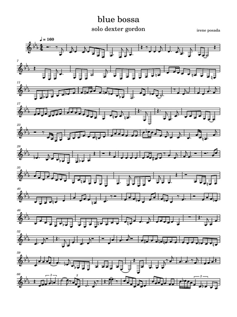 Blue Bossa Solo | PDF