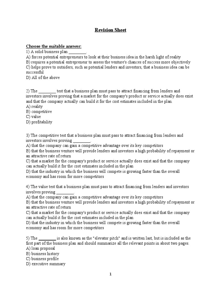 Revision Final | PDF | Feasibility Study | Competitive Advantage