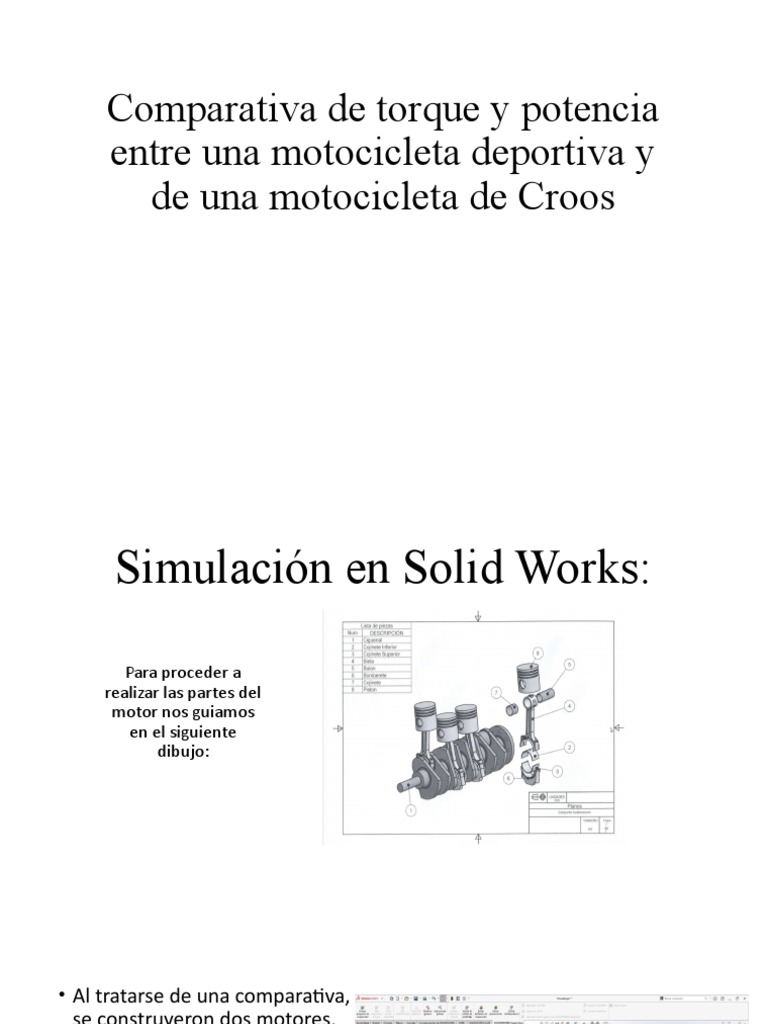 Comparativa de Torque y Potencia Entre Una Motocicleta | PDF