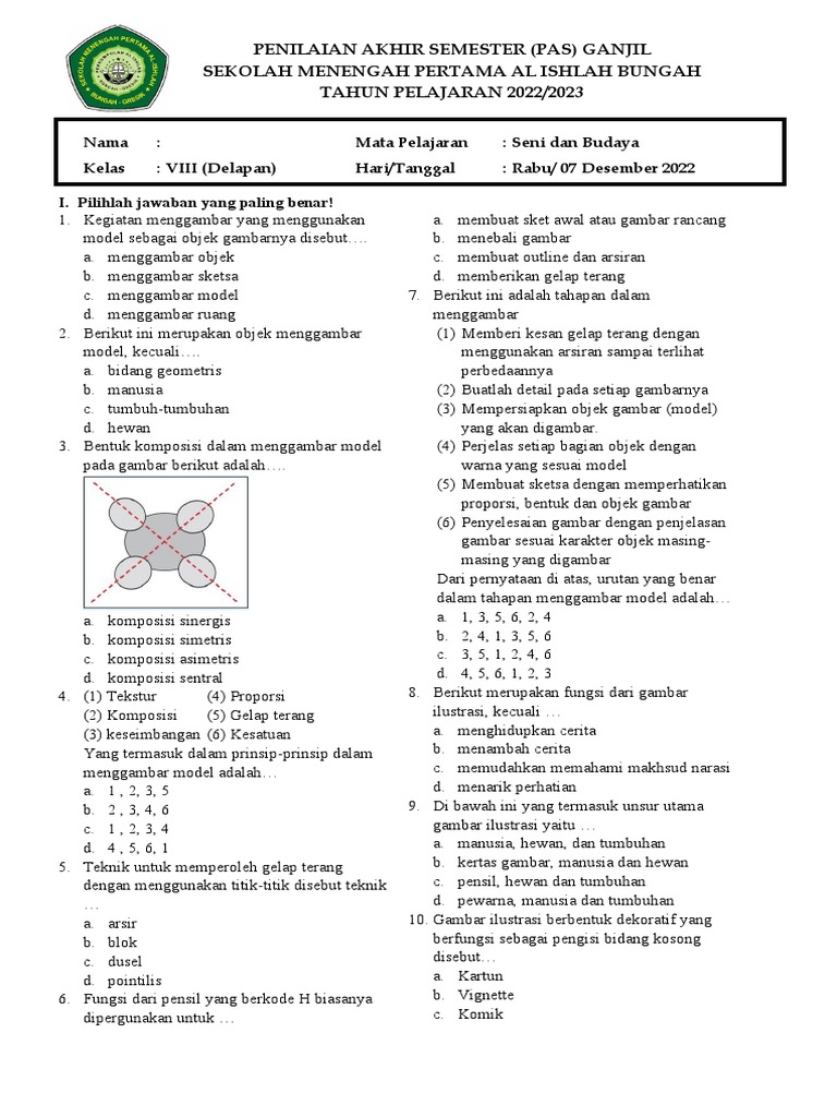 Soal SBK Kelas 8 | PDF