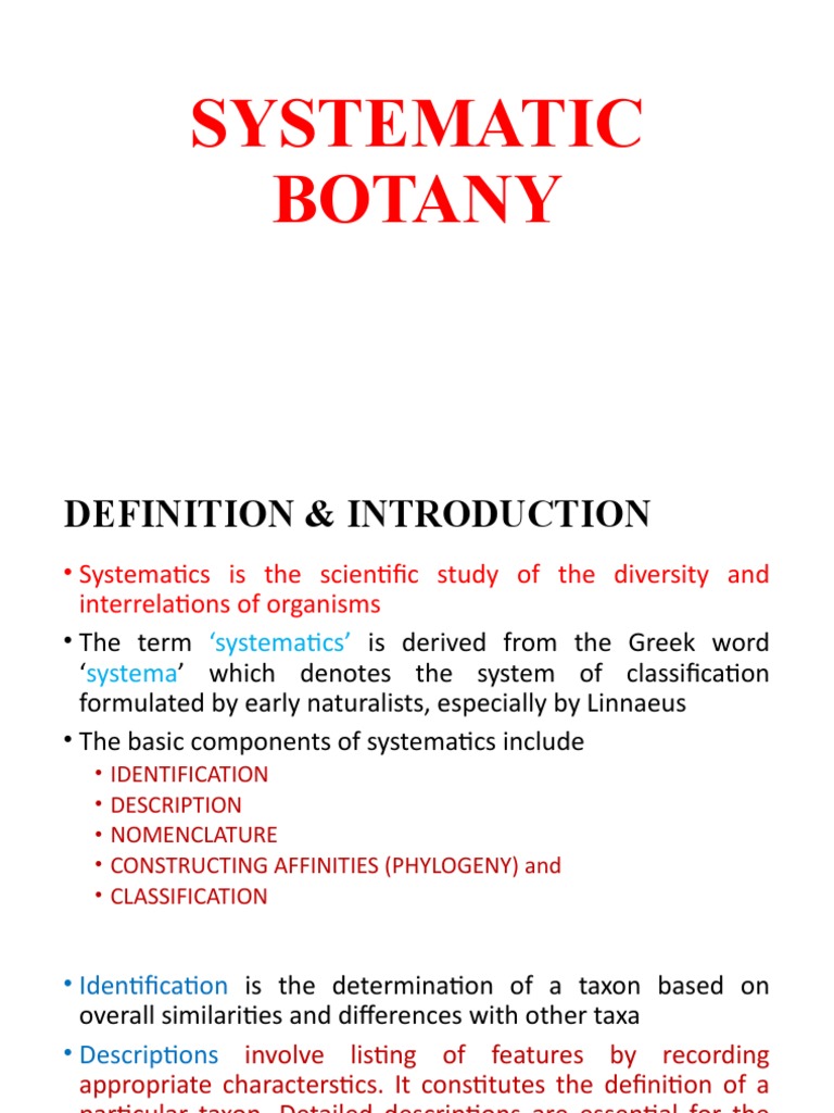 systematics | PDF | Taxonomy (Biology) | Taxon