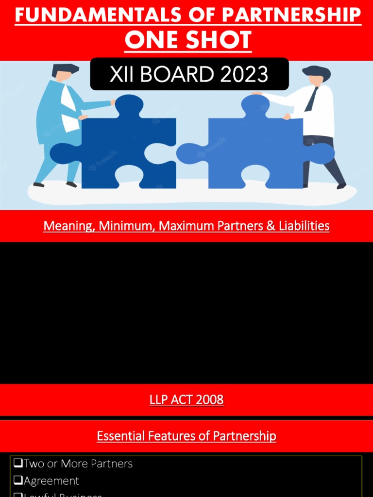 Fundamentals One Shot Sunil Panda | PDF | Partnership | Interest