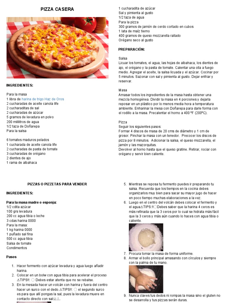 Pizza Casera | PDF | Pizza | Cocina occidental