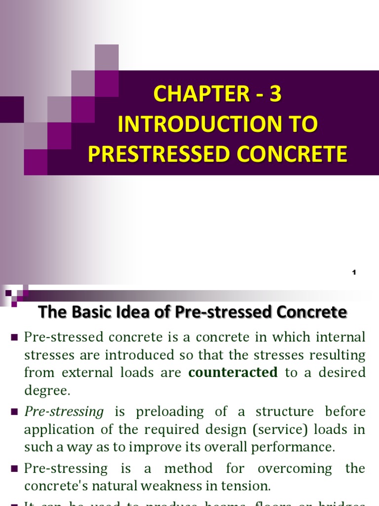 Ch-3 Introduction To Prestressed Concrete | PDF | Prestressed Concrete ...