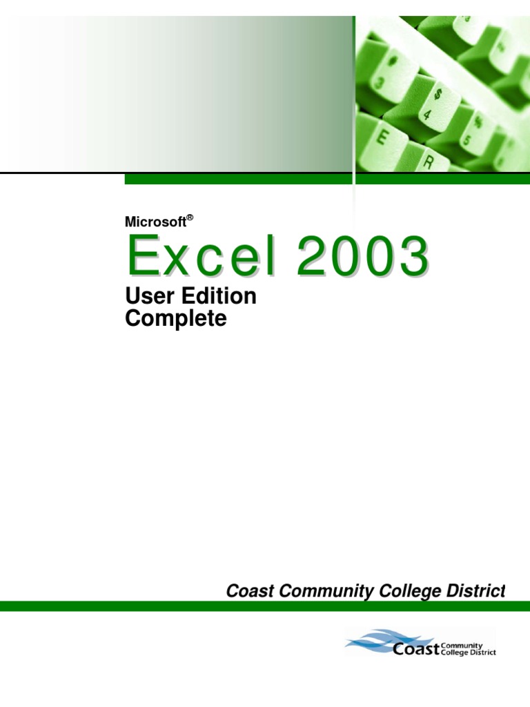 Excel 2003 - Complete | PDF | Microsoft Excel | Menu (Computing)