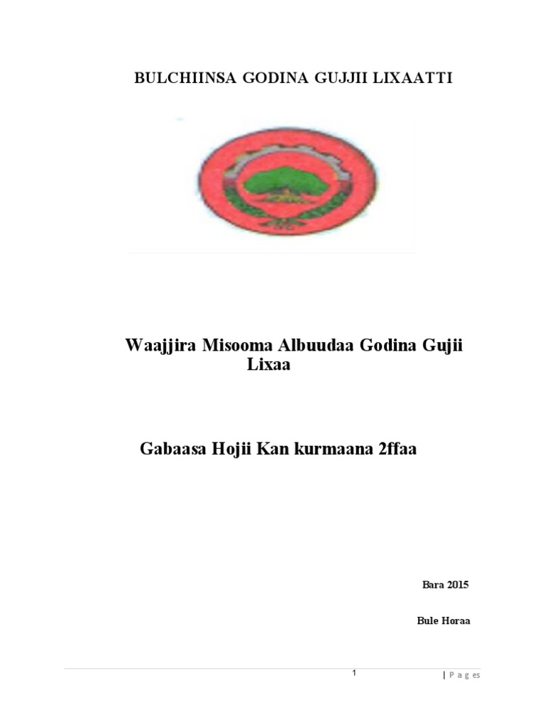 Gabaasa Kurmaana 2ffaa Gujii Lixaa Word Document | PDF