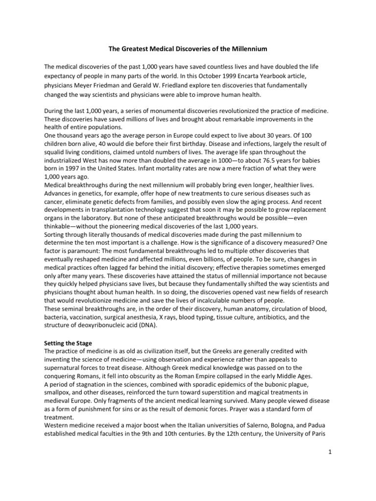 Medical Discoveries and Their Uses | PDF | Francis Crick | James Watson